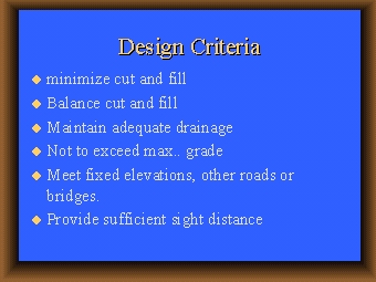 Design Criteria