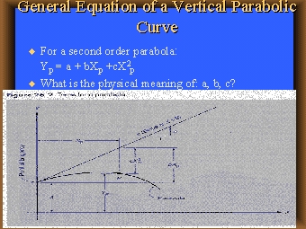 General Equation of a Vertical Parabolic Curve