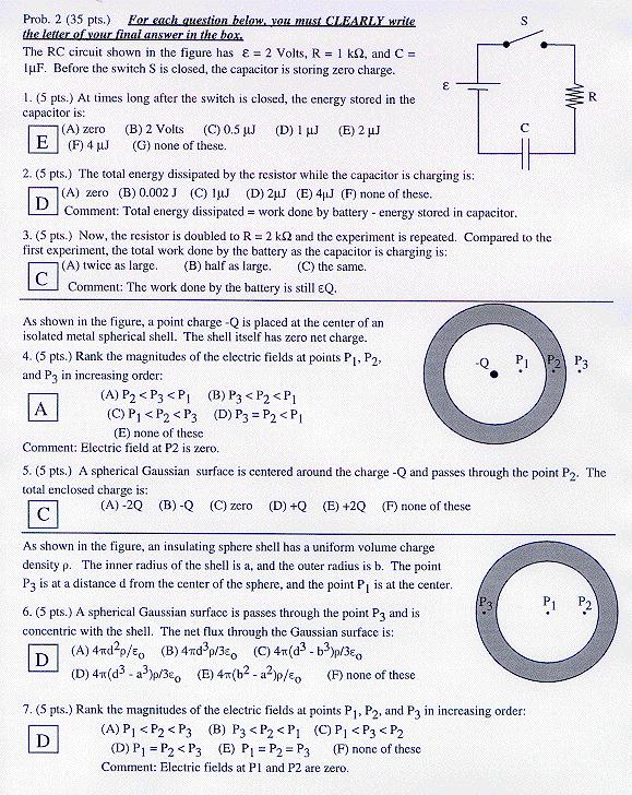 Physics 122A: Spring 2000 Final Exam