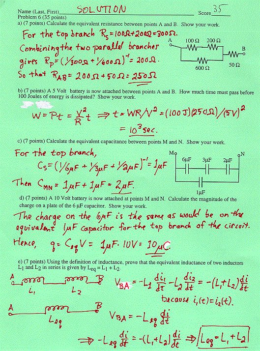 Physics 122A: Spring 2000 Final Exam